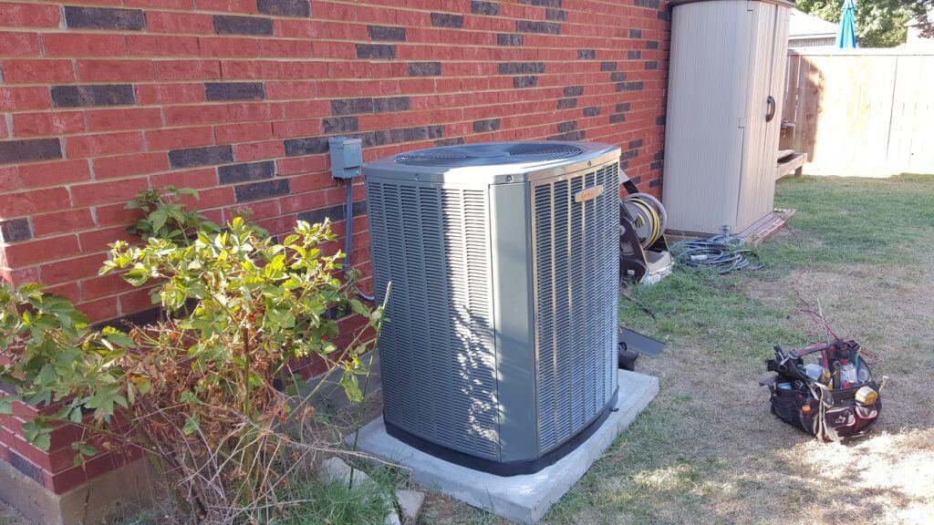 Trane-XR14-Condenser-Install | D's Enterprise Air Conditioning & Heating